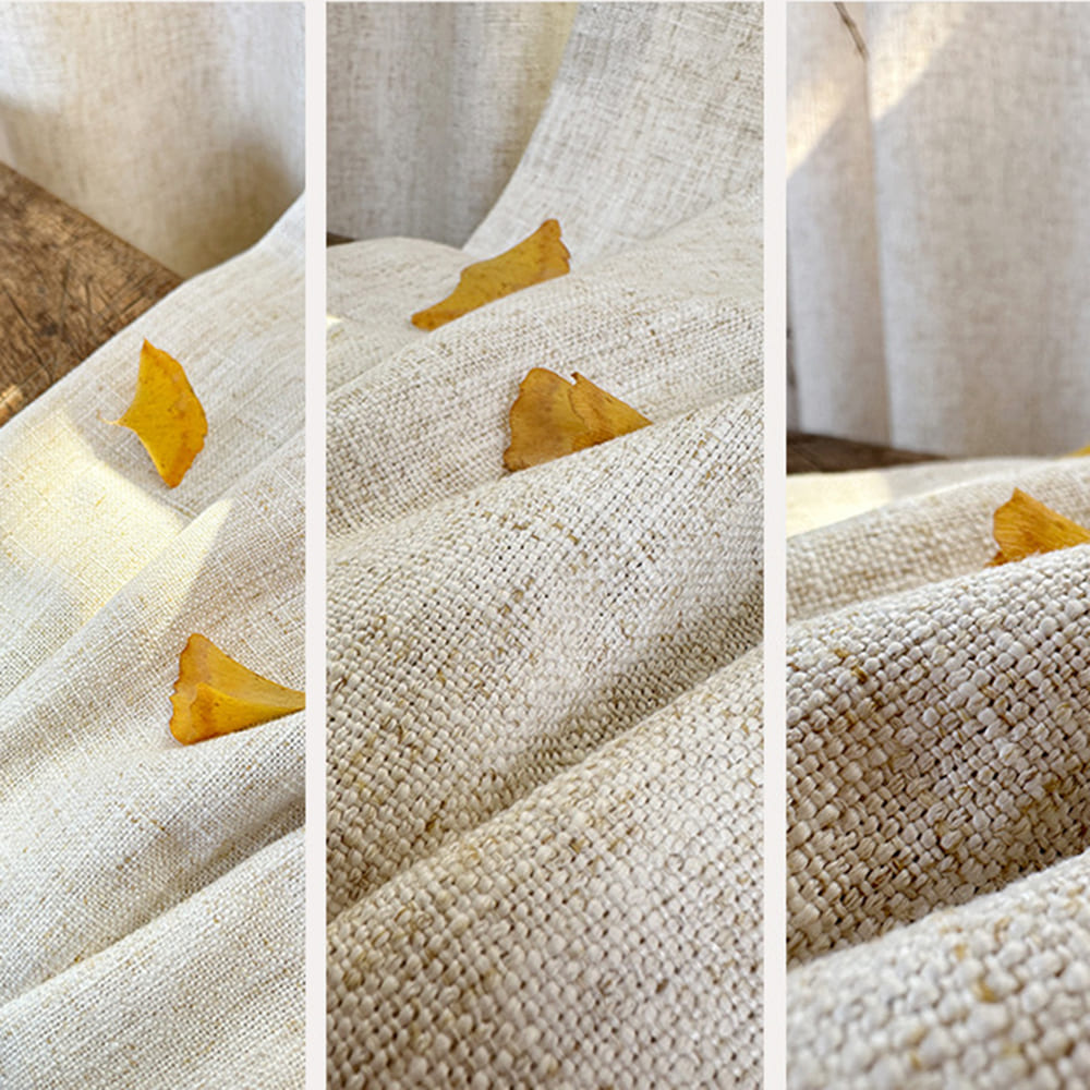 Wild Beauty Thick Linen Curtains Natural Drapes – Anady Top