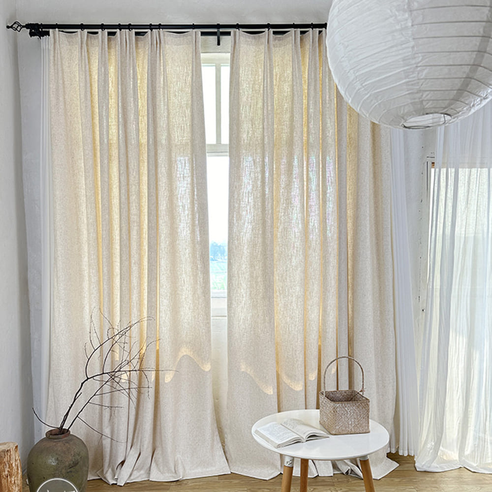 Wild Beauty Thick Linen Curtains Natural Drapes – Anady Top