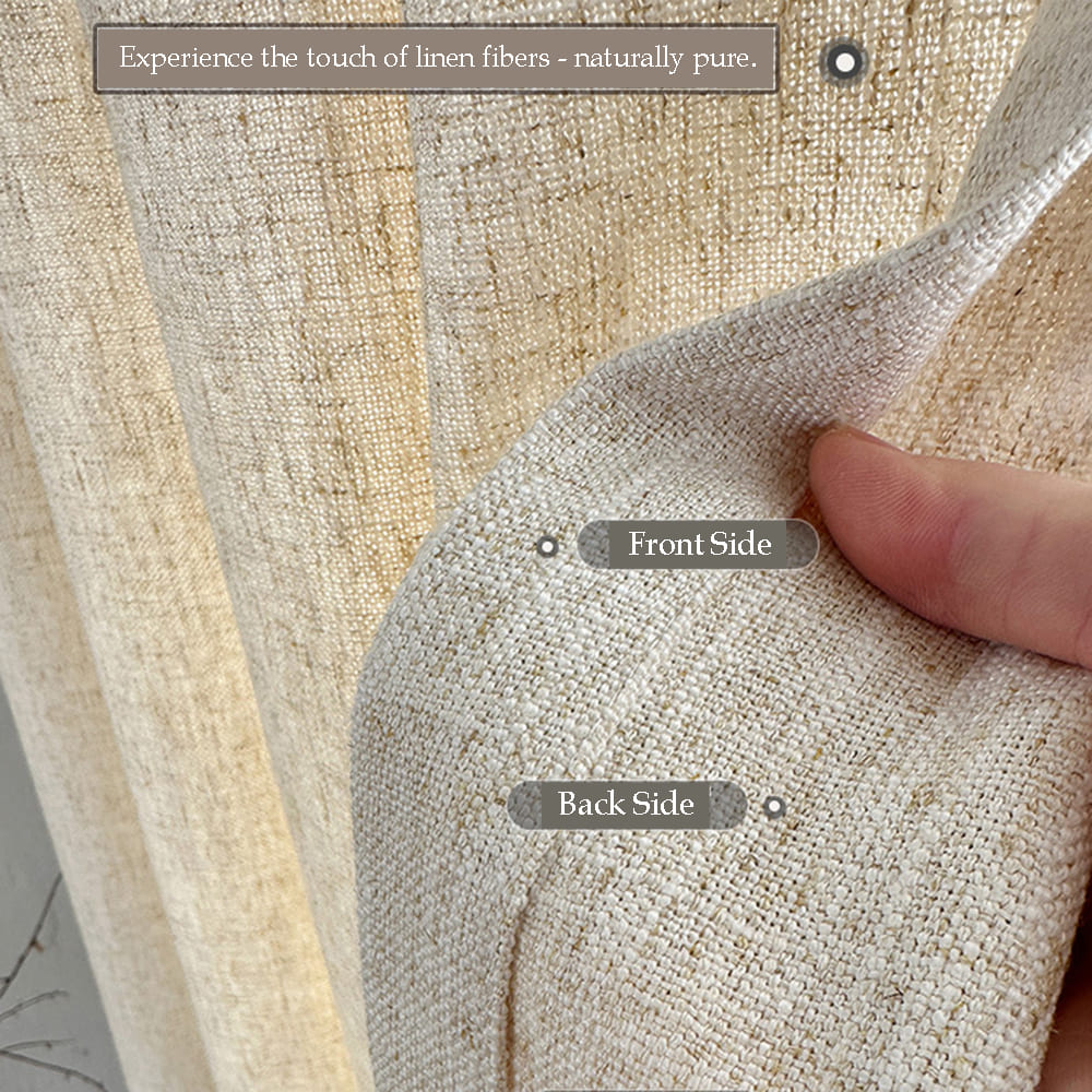 Wild Beauty Thick Linen Curtains Natural Drapes – Anady Top