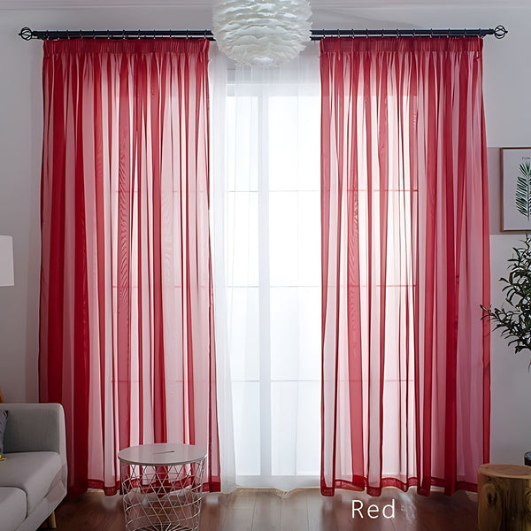 Colorful Semi Sheer Curtains Window Drapery – Anady Top