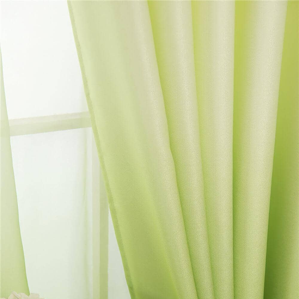 Lime Green Ombre Curtains Polyester Drapes for Living Room – Anady Top
