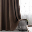 Brown Cotton Linen Curtains for Living Room & Bedroom Window Drapes ...