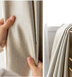 Beige 3D Embossed Textured Blackout Curtains for Living Room & Bedroom ...