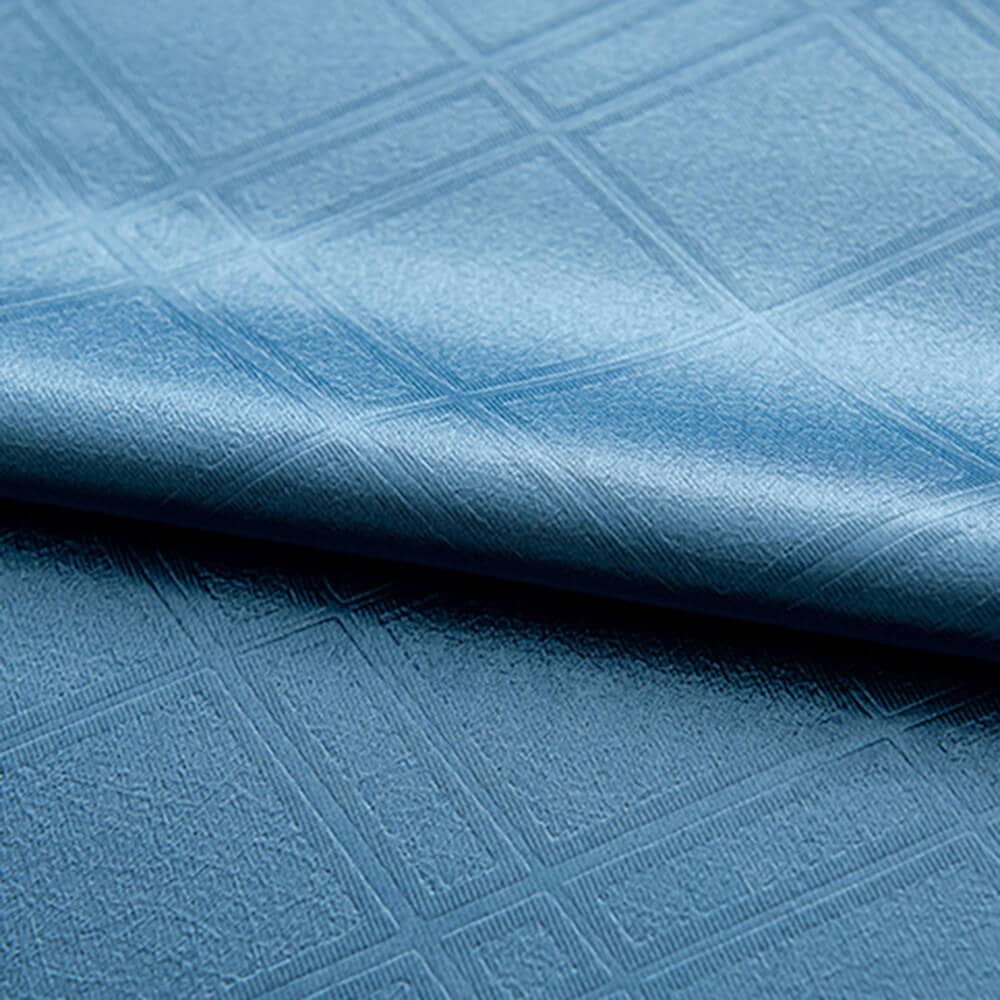 Blue 3D Embossed Textured Living Room Darkening Curtains – Anady Top