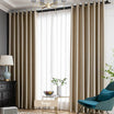 Beige 3D Embossed Textured Blackout Curtains for Living Room & Bedroom ...