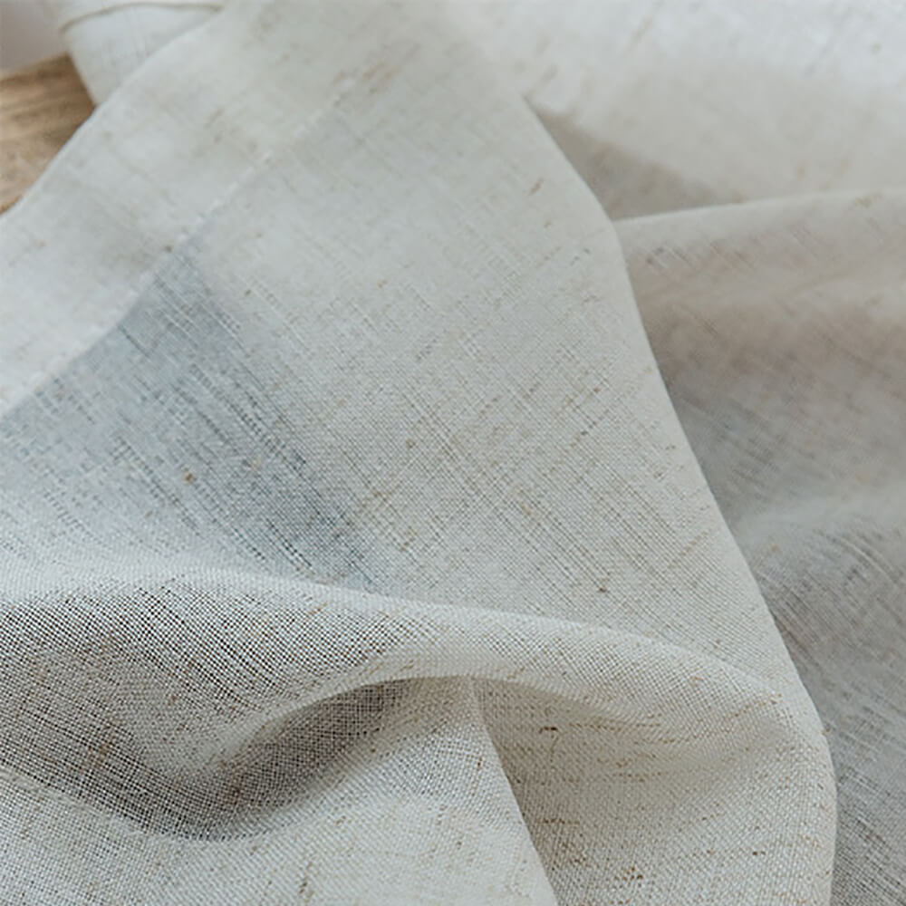 Nature Linen Sheer Curtains for Living Room Cotton Blend Bedroom Voile ...